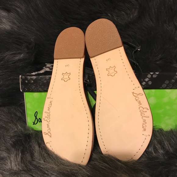 Sam Edelman | Shoes | Gabriel Black And Blue Leather Sandals | Poshmark